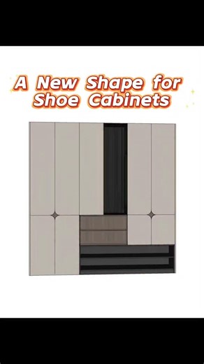 Leed on Instagram: "A New Shape for Shoe Cabinets#SketchUp #cabinetdesign #archiwood"