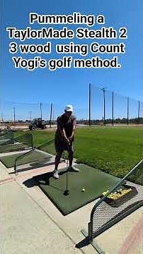Pounding the TaylorMade fairway wood using Count Yogi's infallible #playbettergolf golf method.