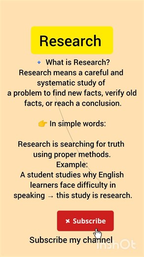easy definition of research |research methodology#research #basic #english