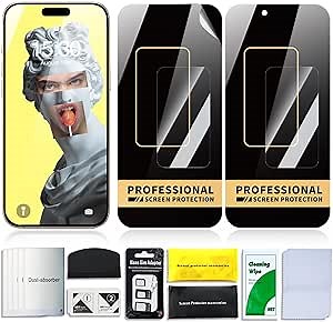 3-pack for iPhone 14 ProMax iPhone 15 iPhone 16 series Optional Hydrogel Screen Protector,Unbreakable,Flexible,and Transparent Soft Protector for Case (Non-Tempered Glass)