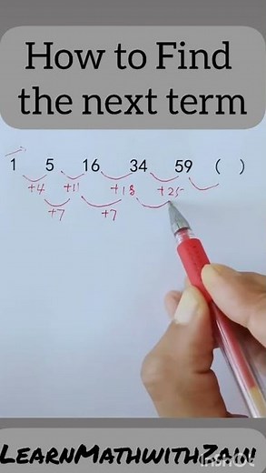 How to find the next term in this sequence | Learn Math with Zain | Shorts