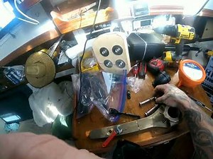 just boat work ..raymarine evolution ev 200 sail Autopilot install on a downeaster 32