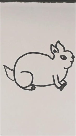 Easy drawing with numbers 6 | Turn Number 6 into a rabbit 🐇#shorts