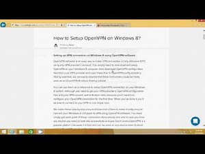 How to Setup OpenVPN on Windows 8?