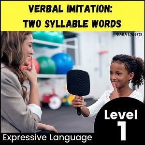 Verbal Imitation Two Syllable Words: ABA DTT Program To Teach Speech Vocabulary