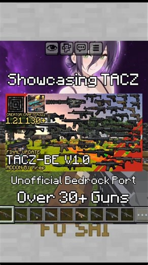 TACZ Mod Now on Minecraft Bedrock! (30+ Guns) #minecraft #gorillatag #mcpe