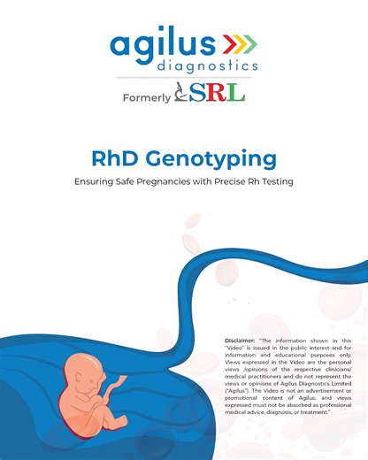 Hear from Dr. Preeti Sharma as she explains how RhD genotyping - a simple yet crucial test can help protect your baby. Know your fetus’ Rh status with Agilus RhD Genotyping. To know more call : 91115-91115 #AgilusDiagnostics #RhDgenotyping | Agilus Diagnostics