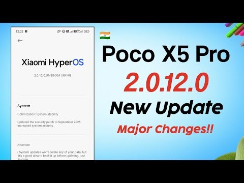 "POCO X5 Pro HyperOS 2.0.12.0 Update – September 2025 Security Patch 🔥 What’s New?" | Major Changes!