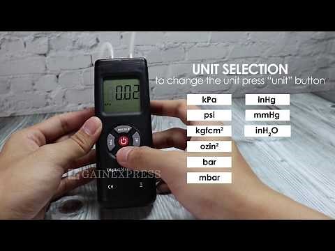 MAN-45 Professional Digital Manometer Gas Pressure Gauge Meter with 11 Units