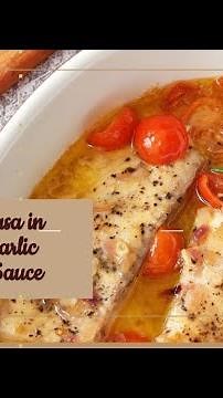 Baked Basa in Butter Garlic Lemon Sauce (Microwave Convection)
