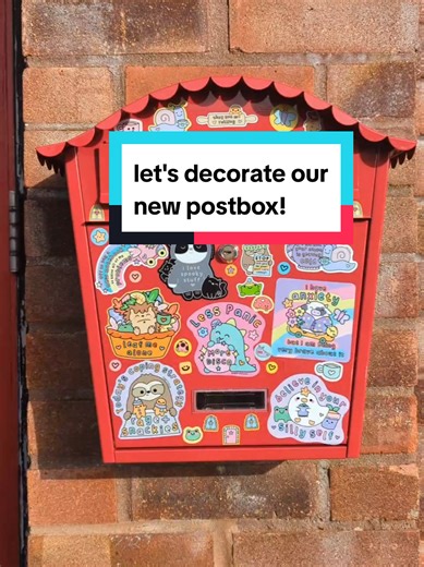 STICKER COMMITMENT PHOBIA! 🌈📮 Eeek our postbox broke! Which was the perfect excuse to decorate a new one - but I edited out the part where I stood staring at it for about 20 mins before daring to add the first sticker... 😬 I got there in the end, what do you think? Psst all these stickers were from Tiny Hugs Club pin and stationery (and stickers!) subscription boxes last year. Want cute goodies like these each month? Comment