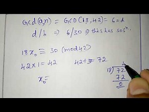 Finding solutions to linear congruence