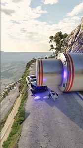 OMG! Police car get into the crash!