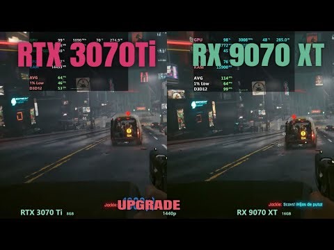 RTX 3070 Ti vs RX 9070 XT 1440p gaming