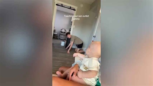 Parents’ Attempt To Teach Baby About Outlet Safety, Reaction Is Priceless