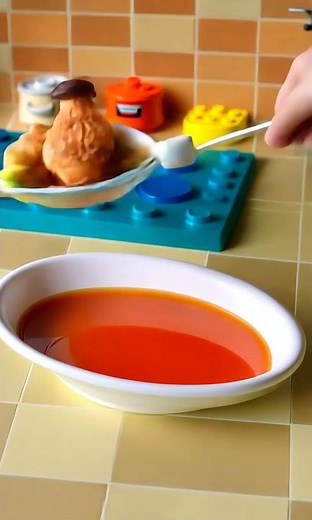 LEGO Stop Motion Cooking | Chicken Leg & Fries | Fun Animation Short #lego #animation #claymation