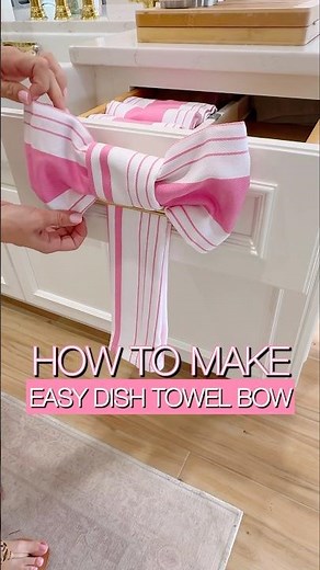 🎀 DIY Dish Towel Bow: Transform Your Kitchen with This Adorable and Easy Craft! 🍽️