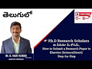 How to Submit a Research Paper to Elsevier (ScienceDirect) Step-by-Step #phd