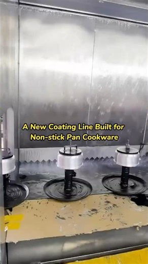A New Coating Line Built for Non-stick Pan Cookware #PTFECoating #CookwareManufacturing #HowItsMade
