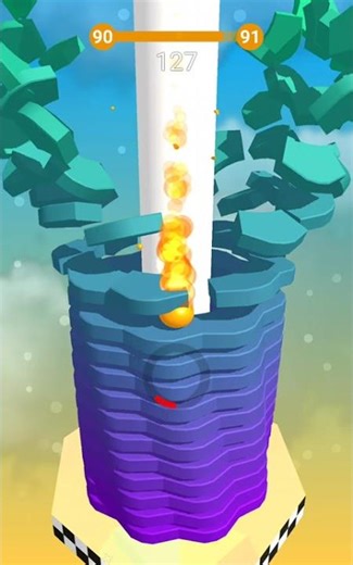 stack ball level-90 🔥 fire ball gameplay #gameplay #shorts