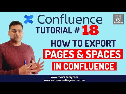 Confluence Tutorial #18 - How to Export Pages and Spaces in Confluence
