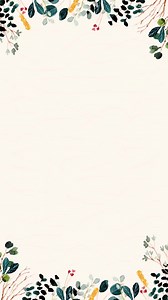 Floral frame with leaves and flowers, perfect for wedding invitations or greeting cards