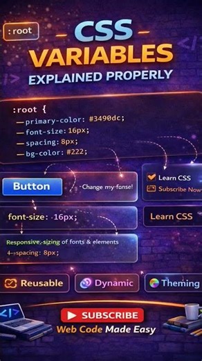 CSS Variables in 30 Seconds 🚀 (Custom Properties Explained)