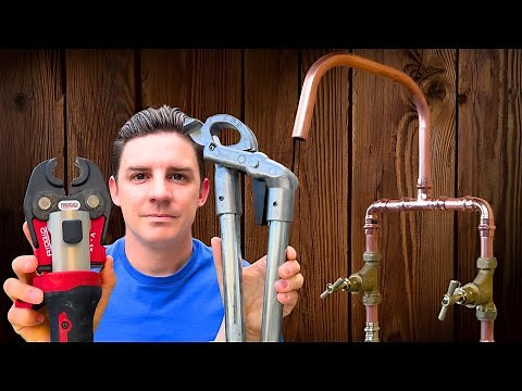 Pipe bending and pressing a copper tap!
