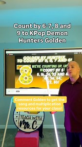 Comment Golden to get multiplication resources like this version of Golden by Huntrix from KPop Demon Hunters to Count by 6, 7, 8 and 9! #golden #kpop #kpopdemonhunters #math #teachers #67 #huntrix #multiplication #teachersofig | Teach with Mr C