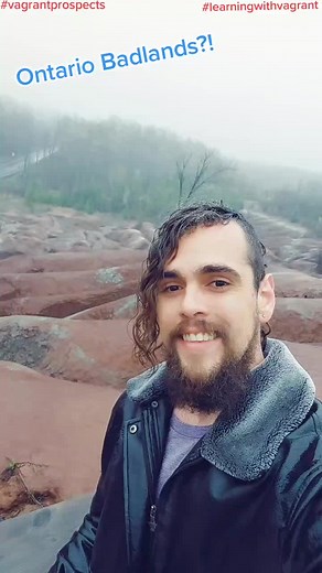 Did you know there's Badlands in Ontario?! They're in Caledon, in the little area of Cheltenham! Formed 450MILLION years ago, the whole area used to be underwater and populated with coral! #badland #badlands #ontario #caledon #learningwithvagrant #vagrantprospects