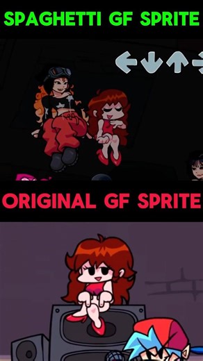 FNF LE SSERAFIM UPDATE Spaghetti GF Sprite VS Original Sprite Comparison!
