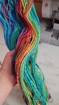 using this skein of yarn 🌈🩵