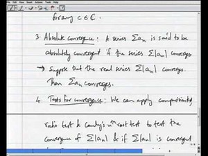 Mod-04 Lec-01 Introduction to Complex Power Series