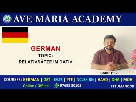 RELATIVSÄTZE IM DATIV (RELATIVE CLAUSES IN DATIVE CASE)