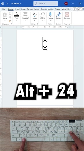 1️⃣ ➡️✨ اختصار رهيب لرسم الأسهم في وورد