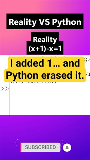 Reality vs Python #2 — The Disappearing 1