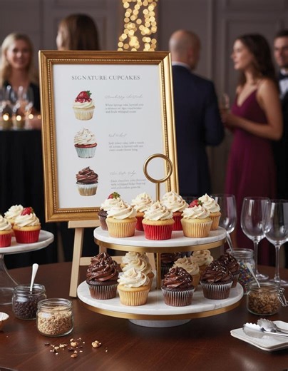 Signature Cupcake Sign, Dessert Bar Menu, Editable Canva Template (digital Download) - Etsy