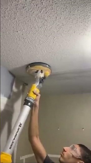Sanding, popcorn ceiling