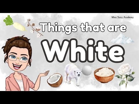 THINGS THAT ARE WHITE | Learning Colors for Kids | White Color Objects