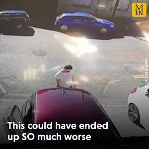 67K views · 174 reactions | A dad has shared this video to warn parents after his child accidentally released the handbrake on his car - and nearly run him over | Manchester Evening News | Facebook