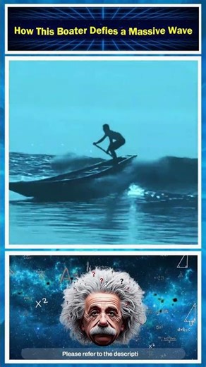 How This Boater Defies a Massive Wave 🌊⚙️ | Fluid Dynamics Explained #physicsexplained #stemlearning