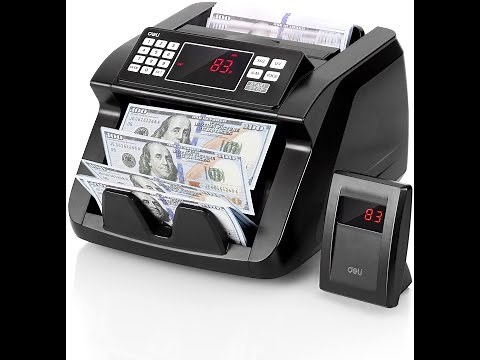 Deli Money Counter, Bill Counting Machine with UV/MG/IR Counterfeit Detection, Bill Counter with LED