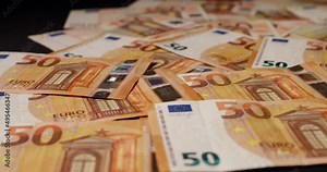 50 Euro banknotes as background and pattern