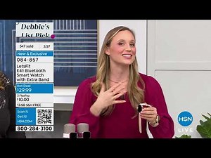 LetsFit E41 Black Bluetooth Smart Watch with Extra Band