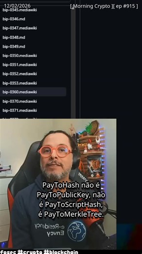 Edilson Osorio Jr. on Instagram: "🎬 Pay to Merkle Tree — BIP360 e defesa contra ataques quânticos ✨ Quer saber como o Bitcoin pode ficar resistente a ataques quânticos? 🤯 • O que é: Pay to Merkle Tree — não é pay-to-hash, nem pay-to-public-key, nem pay-to-script-hash; é pay-to-Merkle-Tree. • Projeto: Isso é o que estão desenvolvendo com a BIP360, agora oficialmente no ar. • Técnica: usam estruturas Merkle e algoritmos que complicam a vida do computador quântico 🔐 • Resultado: fica muito mais