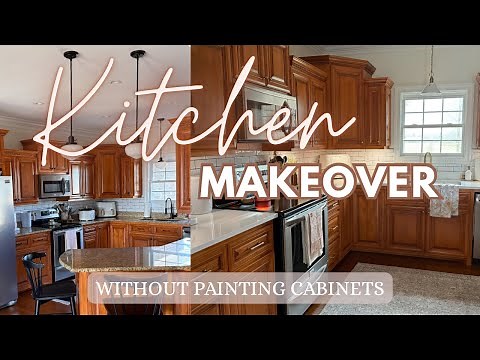 EASY KITCHEN MAKEOVER | Without Painting Cabinets | Affordable Ideas To Update Your Space