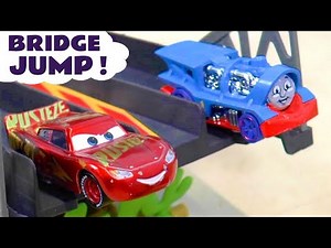 Bridge Jump Toy Car Racing With The Funlings And Cars McQueen