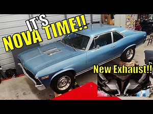 FLOWMONSTER stainless muffler install on my 1968 Nova Super Sport!