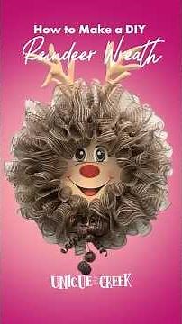 How to Make an Adorable Reindeer Wreath for Christmas!