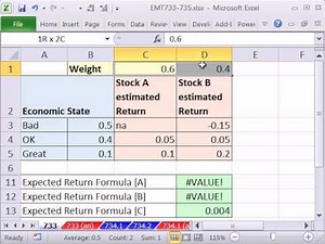 Excel Magic Trick 733: Expected Returns For Portfolio SUMPRODUCT & MMULT functions